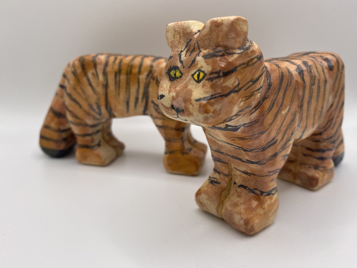 Scottish Wildcat Wooden Toy Cat Figure - Etsy