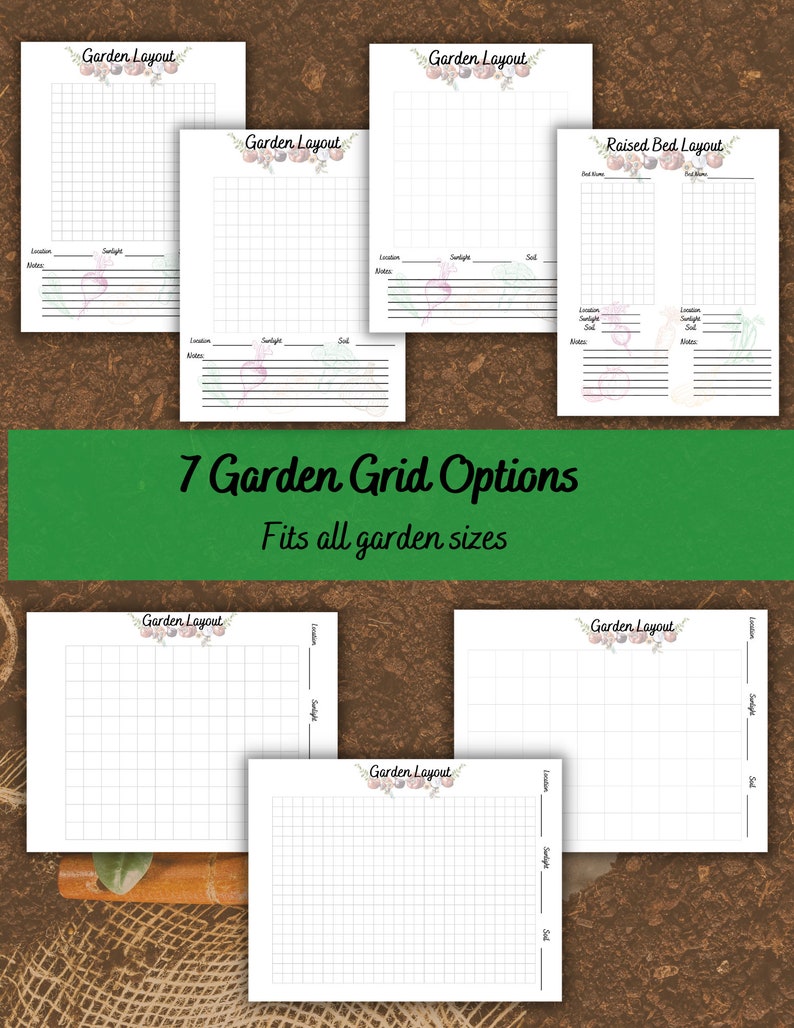 Printable Garden Grid Planner| Raised Bed & Vegetable Garden Layout ...