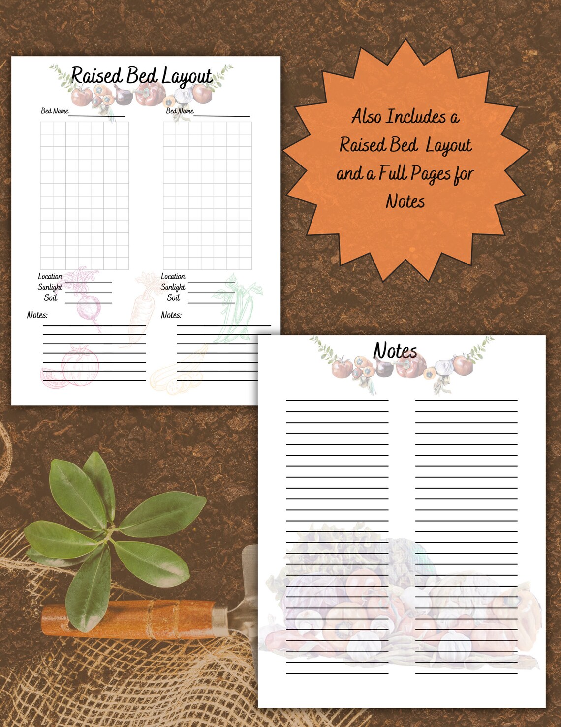 Printable Garden Grid Planner| Raised Bed & Vegetable Garden Layout ...