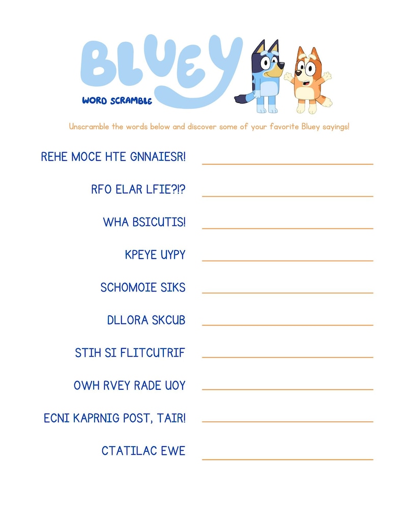 Bluey Game Pack - Fun Family Games & Activities for Kids | Four ...