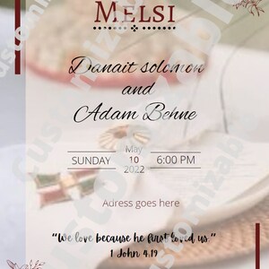 Habesha Melsi/melse Wedding Invitation. - Etsy