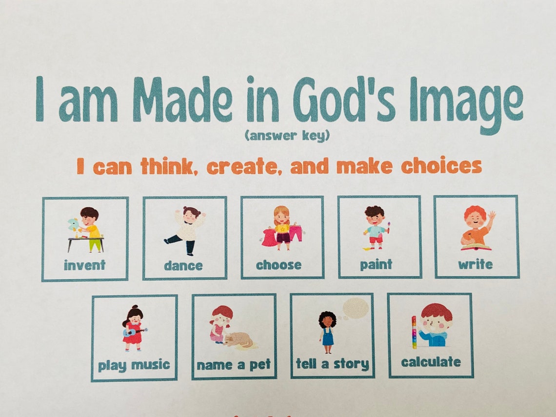 Made in God's Image Activity, What Does It Mean to Be Made in God's ...