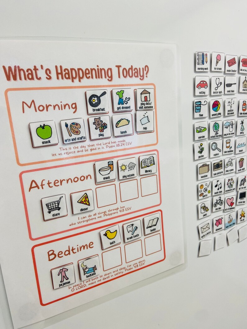 Morning Afternoon Evening Routine Chart, Daily Rhythm Schedule, Visual ...