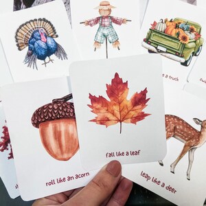 Fall Movement Cards | Brain Break Cards for Fall | Gross Motor Activity ...