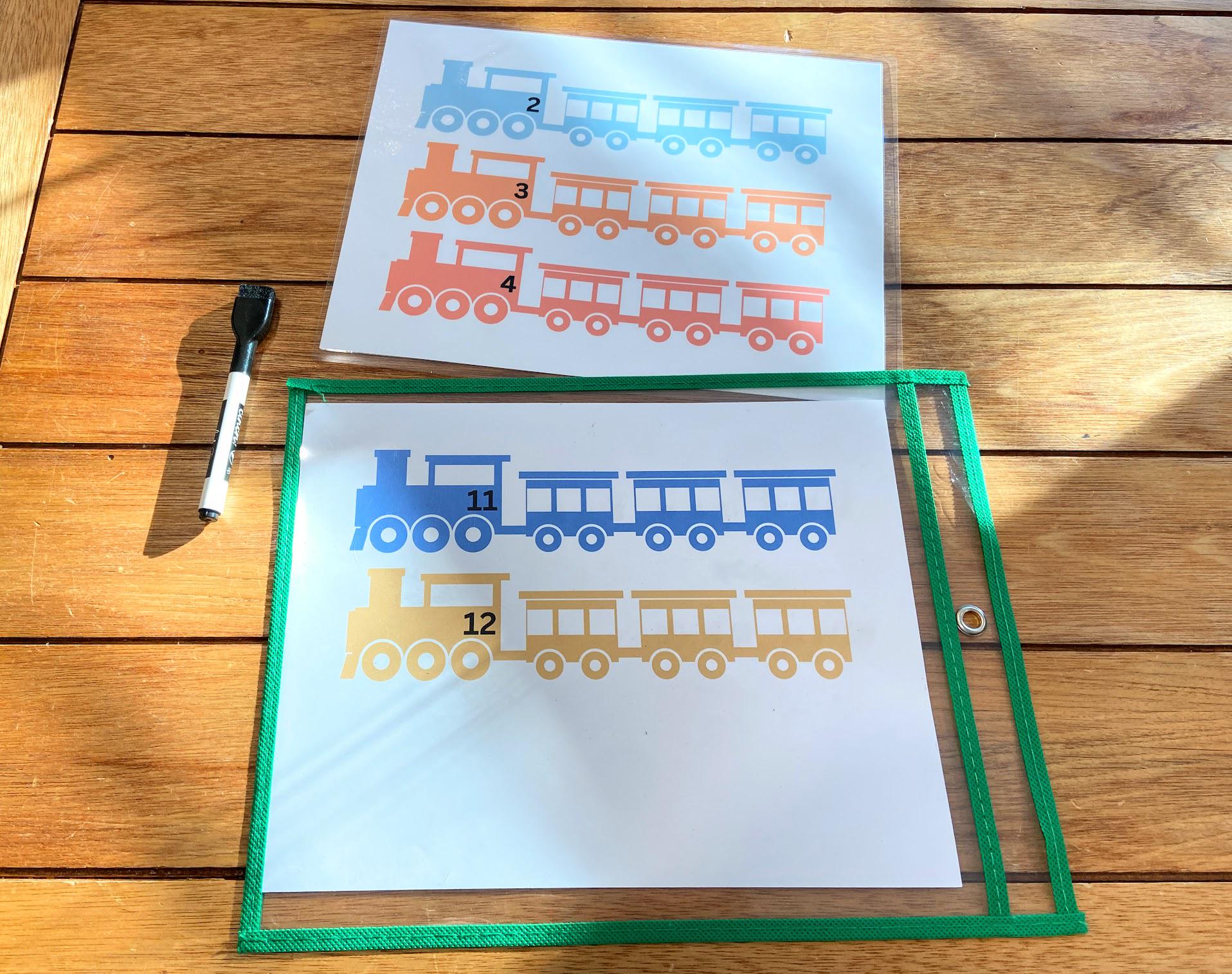 Trains Skip Counting Printable, Multiplication Math Activity (digital ...