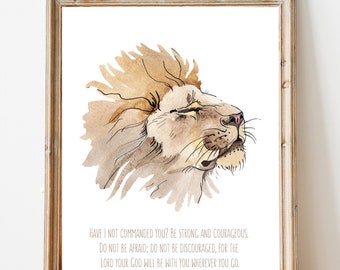 Joshua 1 9 Lion - Etsy