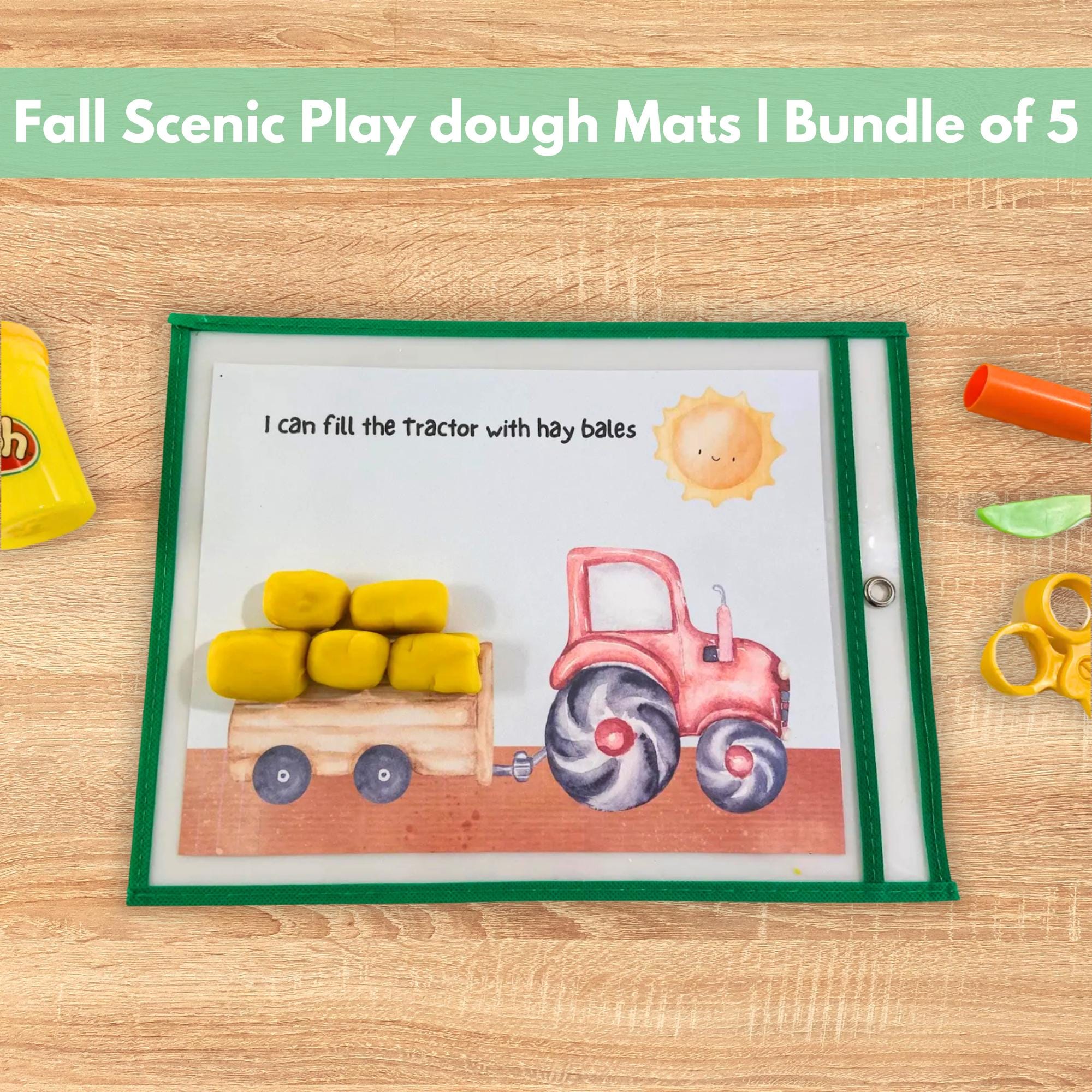 Fall Playdough Mats Printable Bundle | Fall Scenes Play Doh Mats ...