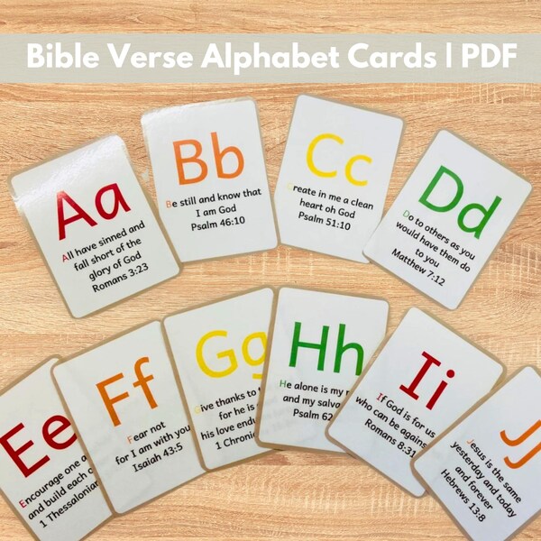 Abc Bible Verse Cards - Etsy