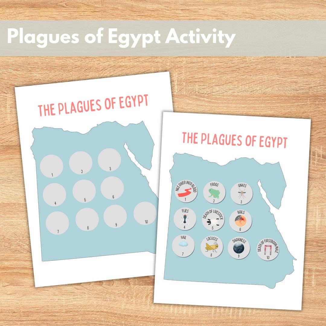 Ten Plagues of Egypt Bible Activity for Kids | Sunday School Crafts ...