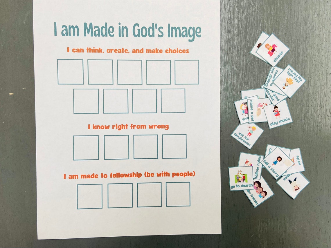 Made in God's Image Activity, What Does It Mean to Be Made in God's ...