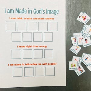 Made in God's Image Printable Bible Lesson: God Made Me Activity ...