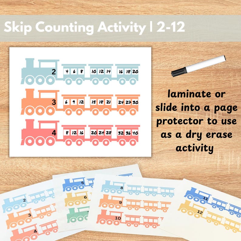 Multiplication Skip Counting Numbers 2-12, Count Multiples Math ...