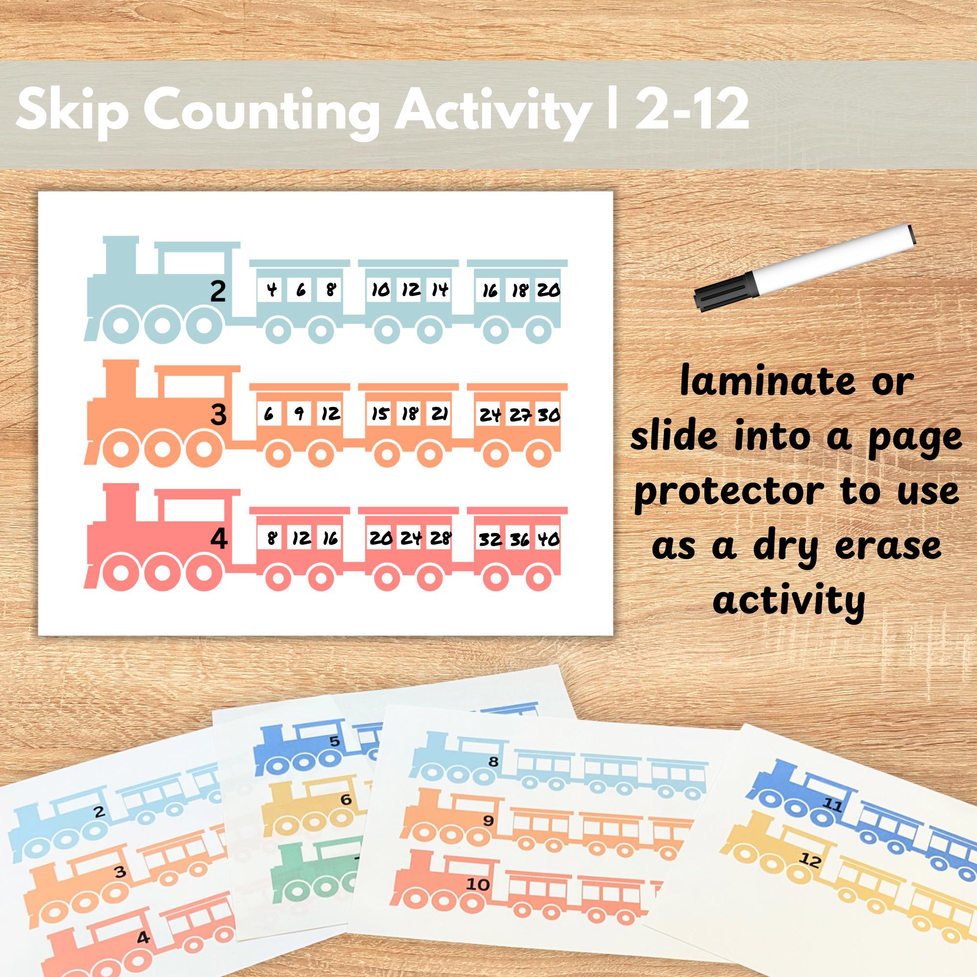 Multiplication Skip Counting Numbers 2-12, Count Multiples Math ...