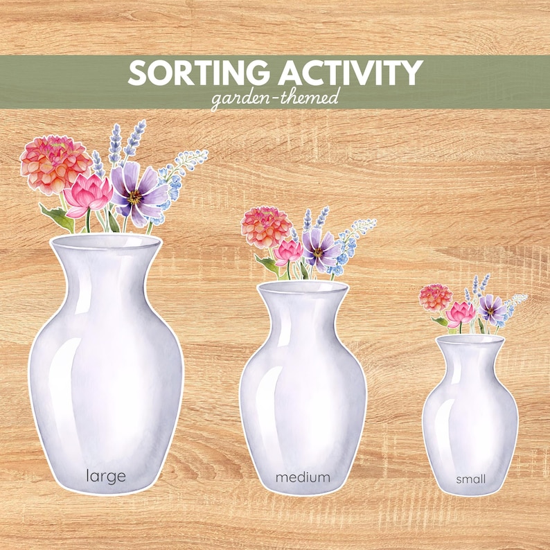 Floral Arrangement Sorting Activity for Kids | Montessori-inspired ...