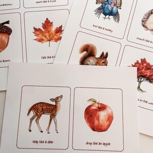 Fall Movement Cards | Brain Break Cards for Fall | Gross Motor Activity ...
