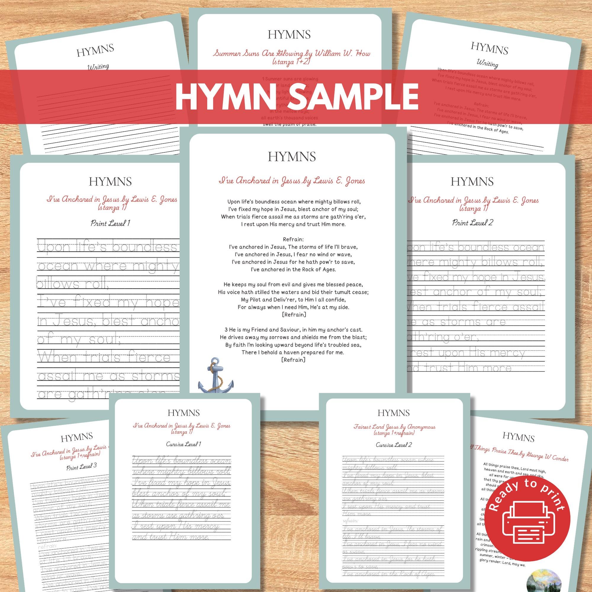Summer Copywork Bundle: Charlotte Mason Inspired Poetry, Hymns ...