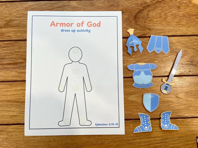 Armor of God Activity for Kids, Printable Armor of God Craft, Sunday ...