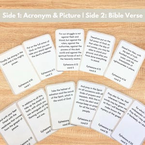 Full Armor of God Bible Memory Verse Cards | Ephesians 6, Helmet of ...