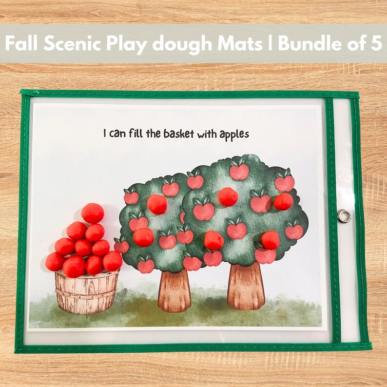Fall Playdough Mats Printable Bundle Fall Scenes Play-doh Mats, Sensory ...