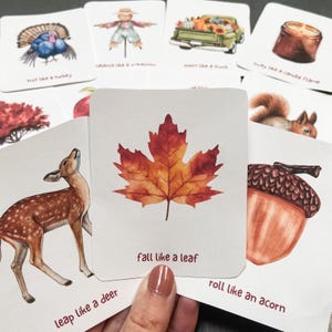 Fall Movement Cards | Brain Break Cards for Fall | Gross Motor Activity ...