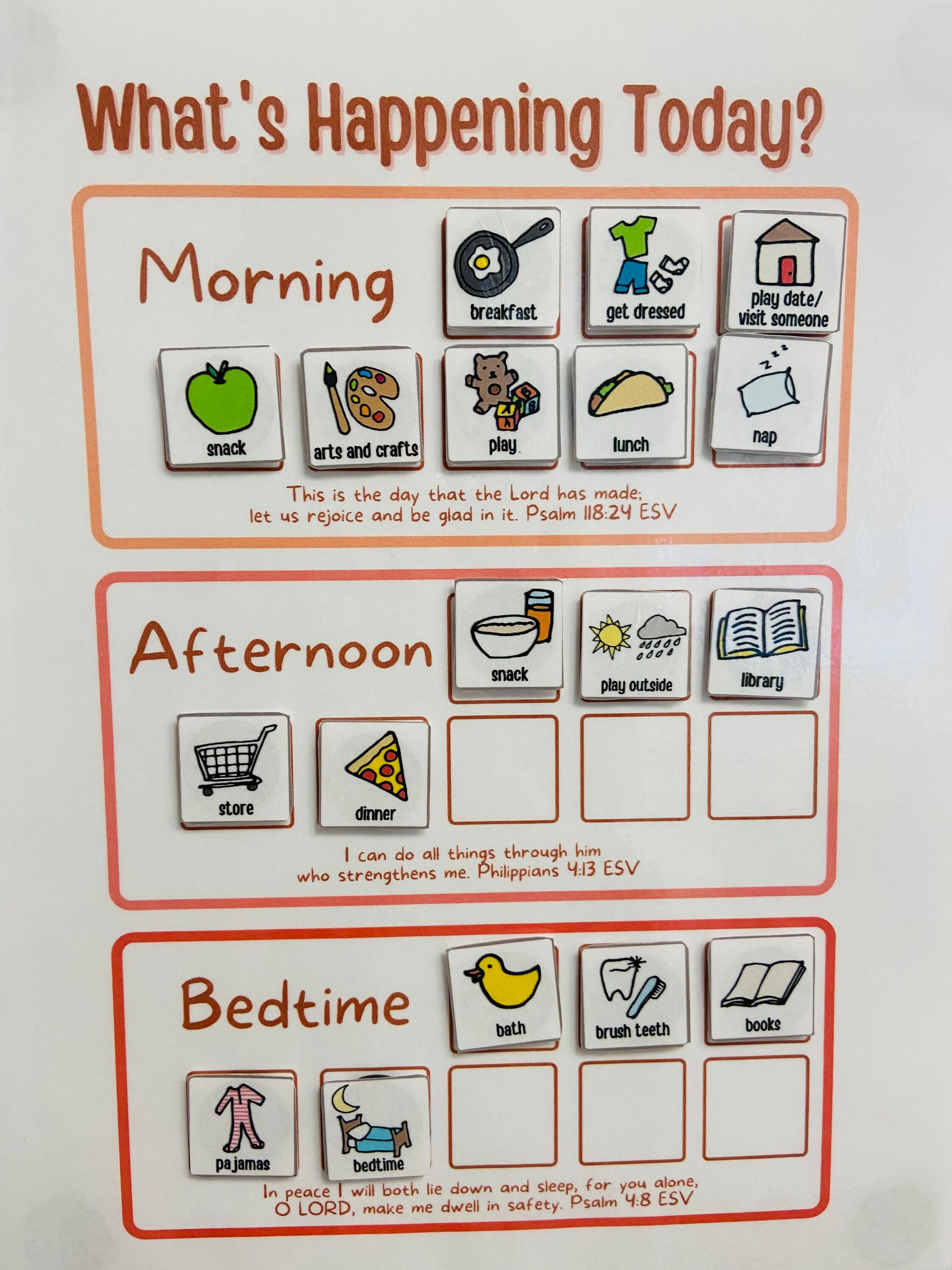 Children's Daily Routine Chart Download Kid's Visual - Etsy