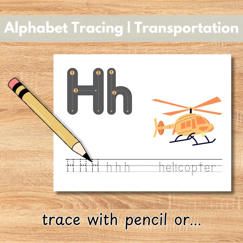 Transportation ABC Tracing Activity, Pre K Resources, Handwriting Pages ...