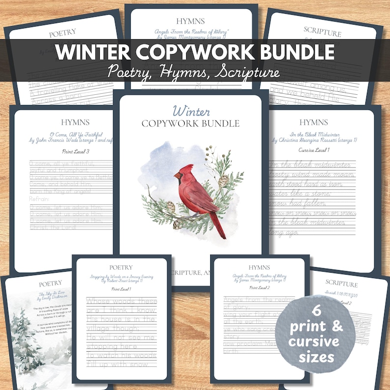 4 Seasons Copywork Bundle 400+ Pages, Charlotte Mason Copywork, - Etsy