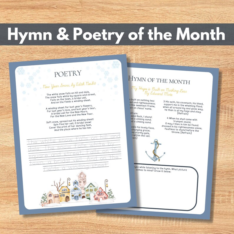 January Charlotte Mason Morning Menu Pages, Homeschool Curriculum ...