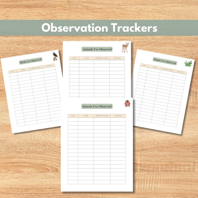 Charlotte Mason Nature Journal: Homeschool Scavenger Hunt (digital ...