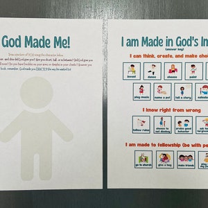 Made in God's Image Printable Bible Lesson: God Made Me Activity ...