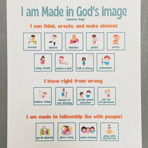 Made in God's Image Printable Bible Lesson: God Made Me Activity ...