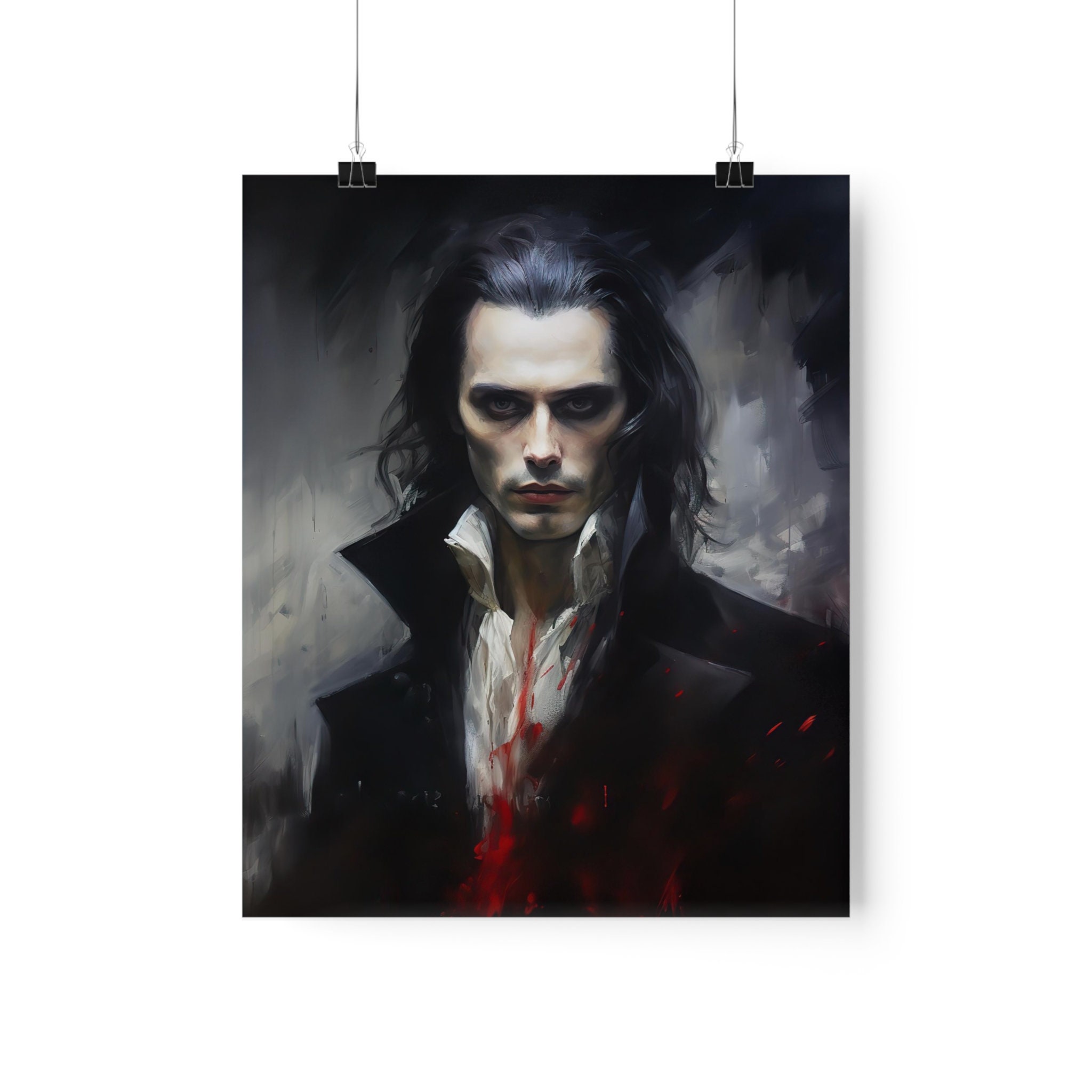 Epic Vampire Portrait Painted Style Depiction of Power & - Etsy