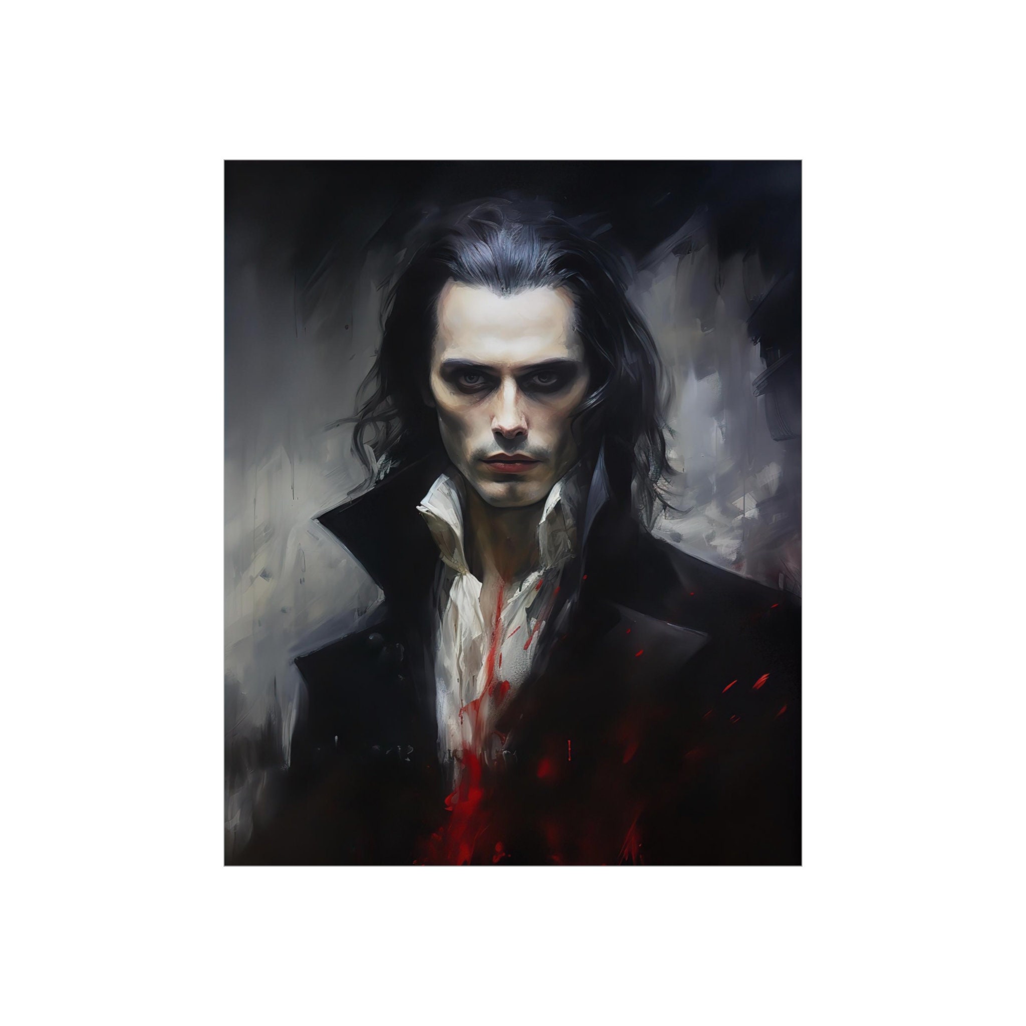 Epic Vampire Portrait Painted Style Depiction of Power & - Etsy