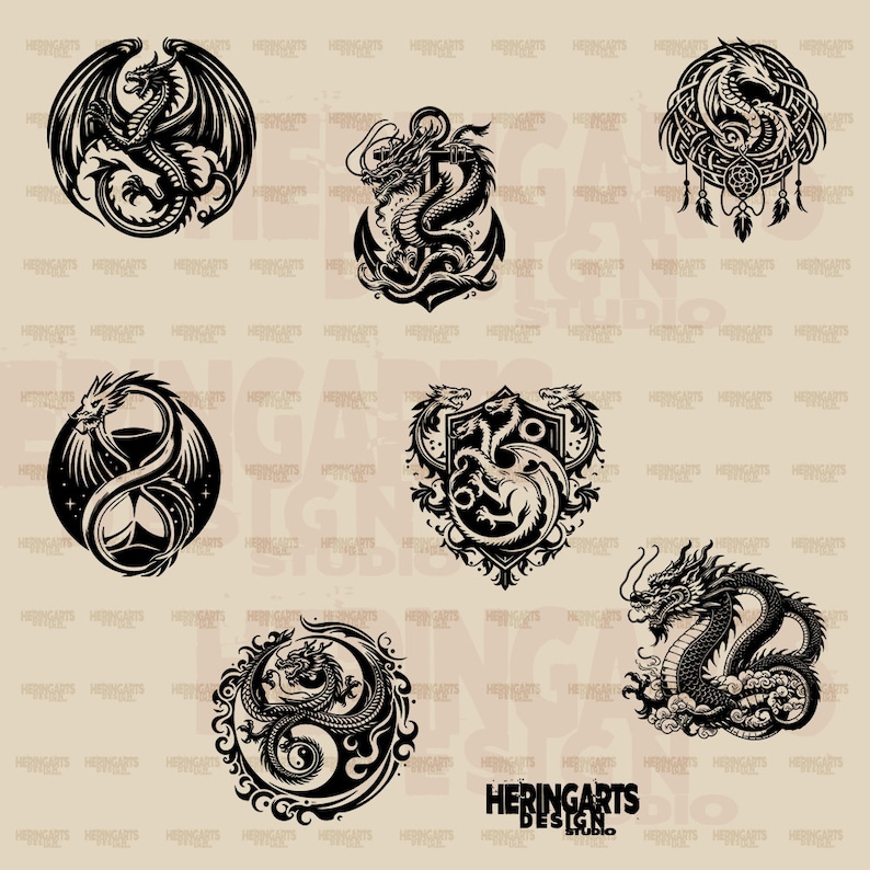 80 Dragon Scene Vector Art Graphics: SVG, PDF, PNG (digital Download ...