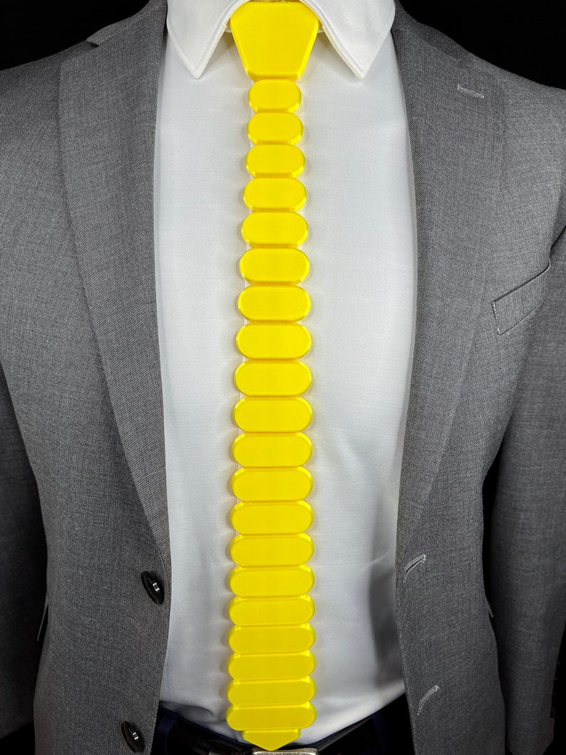 3D Printed Tie YELLOW Modern Series Unique Neckties - Etsy