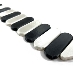 3D Printed Tie | BLACK & WHITE, Alternating - Modern Series | Unique ...