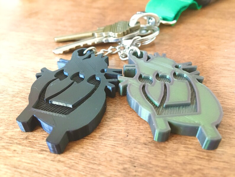 Shin Heart Keychain 3D Printed - Etsy