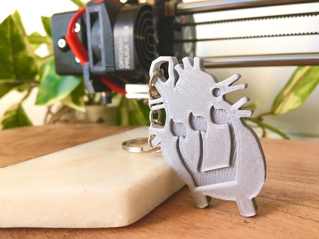 Shin Heart Keychain 3D Printed - Etsy