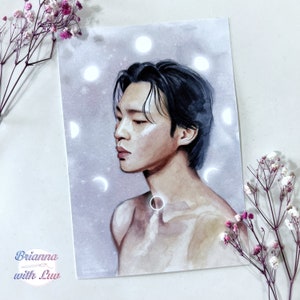 BTS Jimin Watercolor Art Print FACE - Etsy