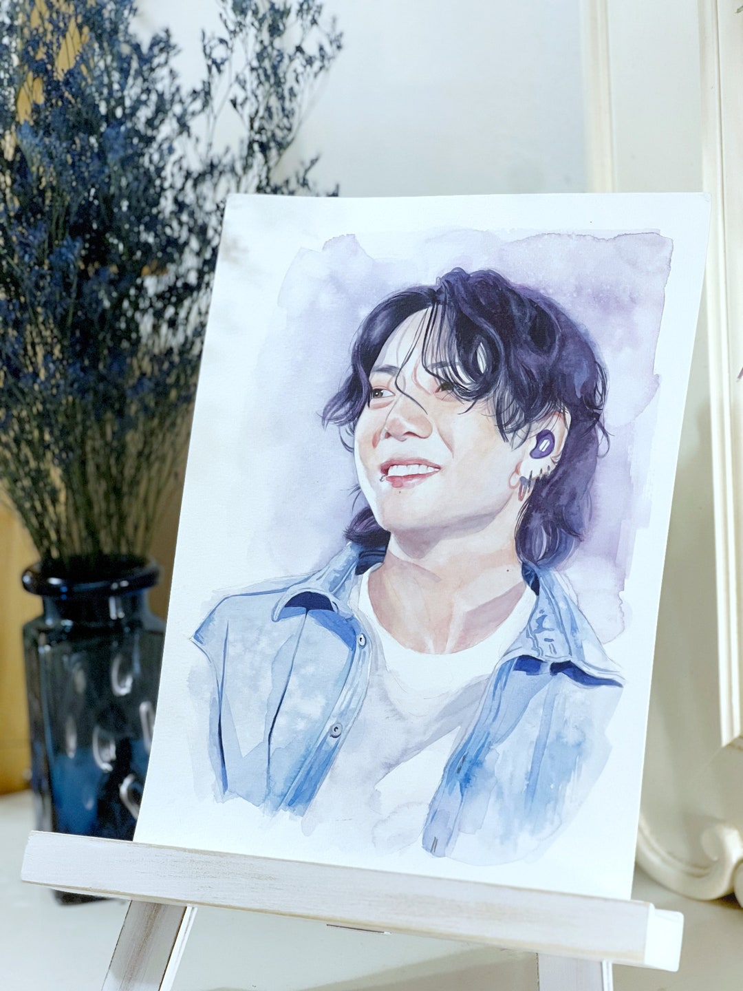 BTS Original Watercolor Painting Jungkook - Etsy