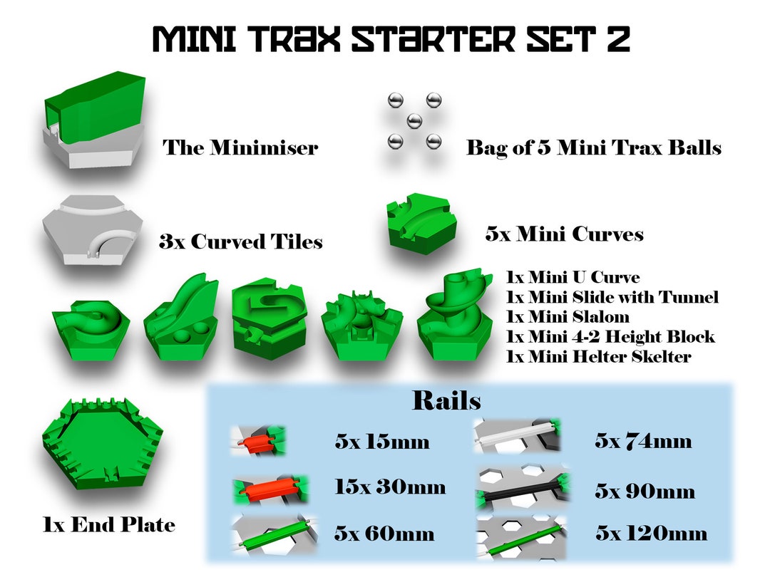 Mini Trax Starter Set 2 - 65 Piece Set!! - Etsy