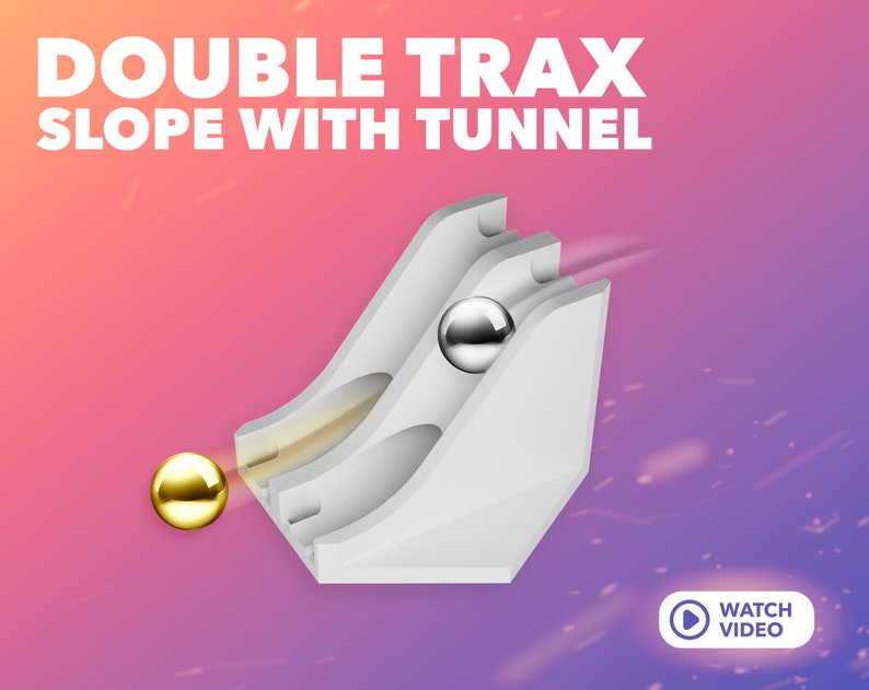 Double Trax Slope With Tunnel - Add on Item for My Double Trax Range - Etsy