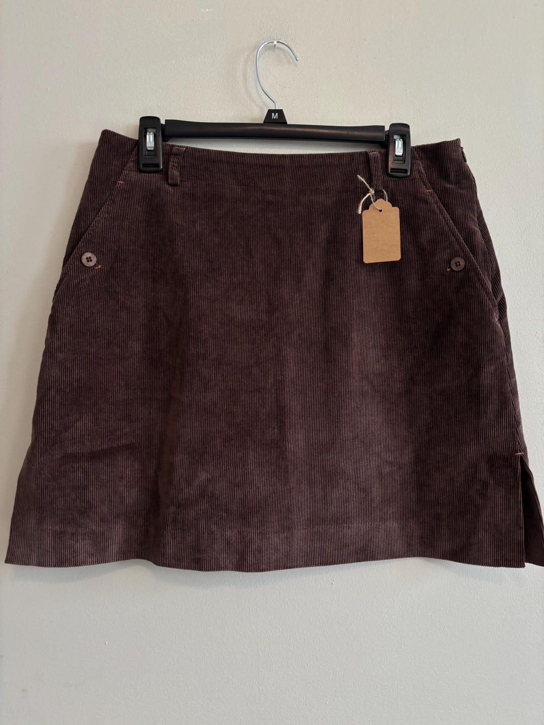 Vintage Y2K Chocolate Brown Corduroy Skort - Size Large - Etsy