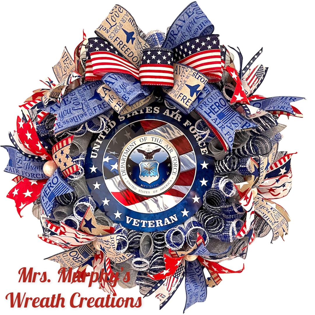 Air Force Wreath - Veteran - Etsy