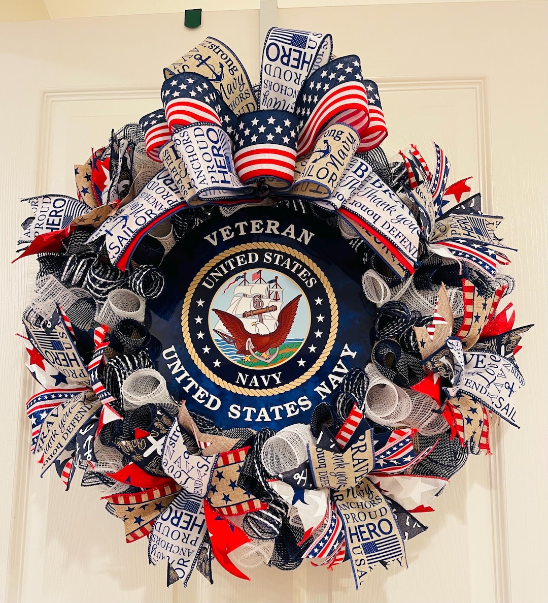 Veteran US Navy Wreath - Etsy