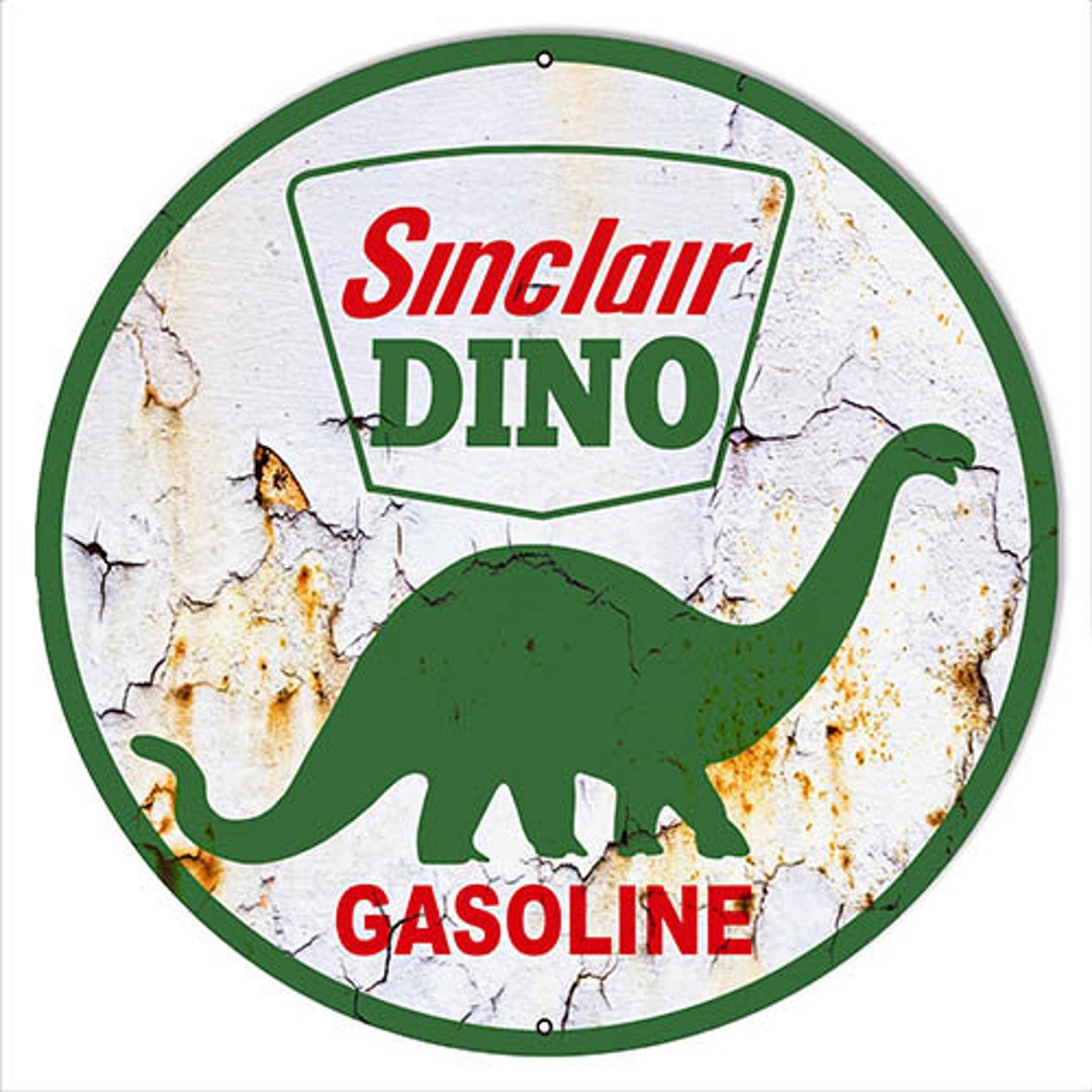 Vintage Style Nostalgic " Sinclair Dino Gasoline " Garage Advertising ...