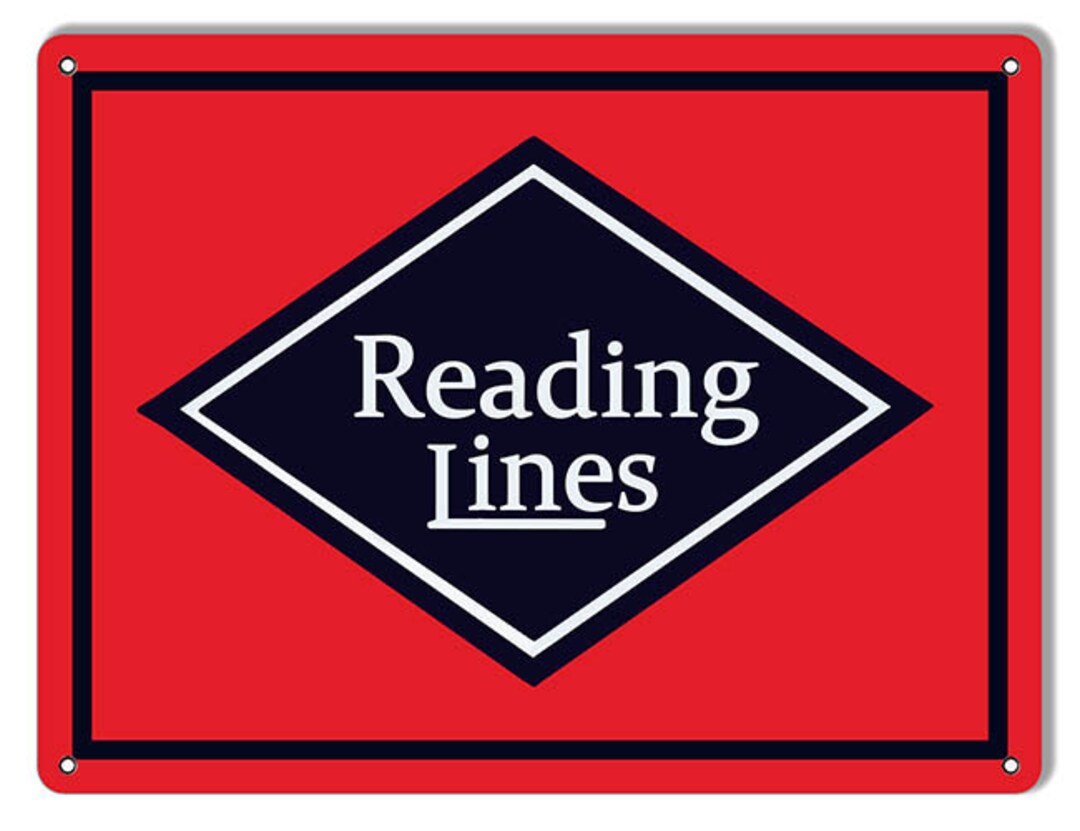 Vintage Style " Reading Lines " Railroad Advertising Metal Sign - Etsy