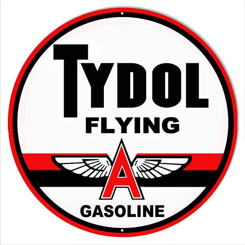 Vintage Style Nostalgic " Tydol Flying A - Gasoline " Metal Sign for ...