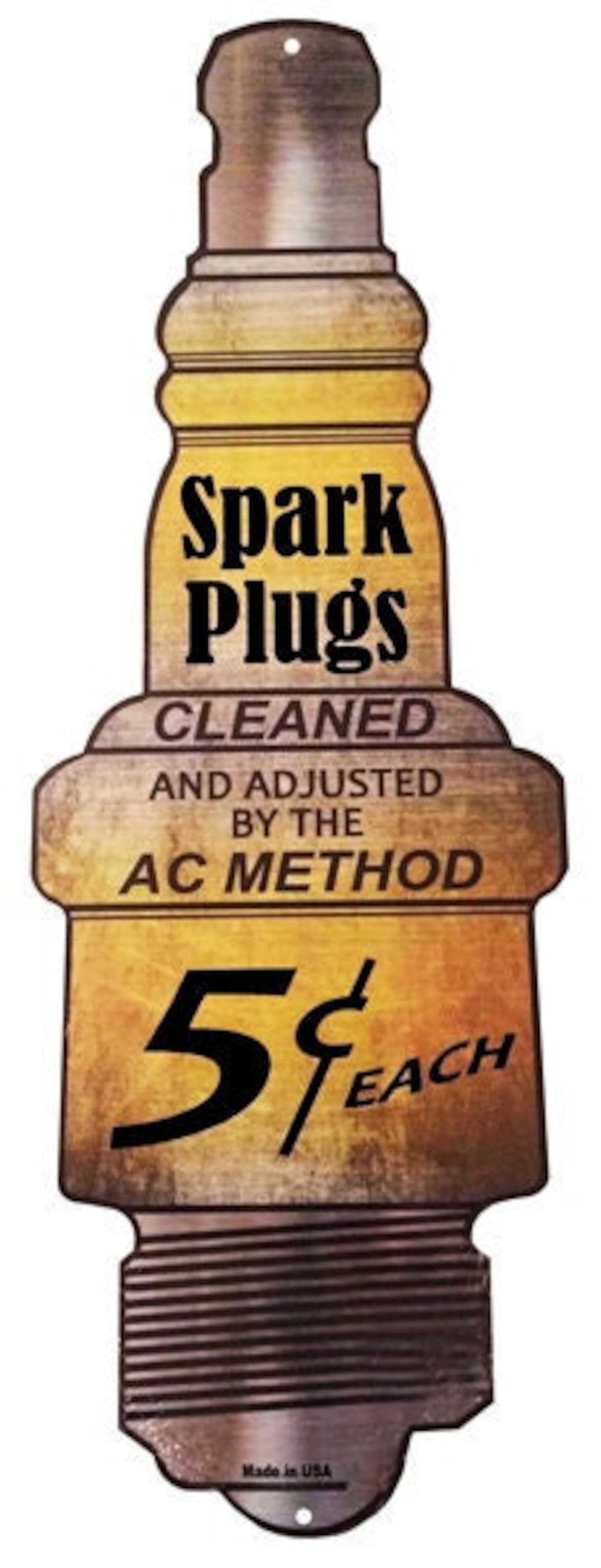 Vintage Style Nostalgic " Spark Plugs Cleaned and Adjusted by the AC ...