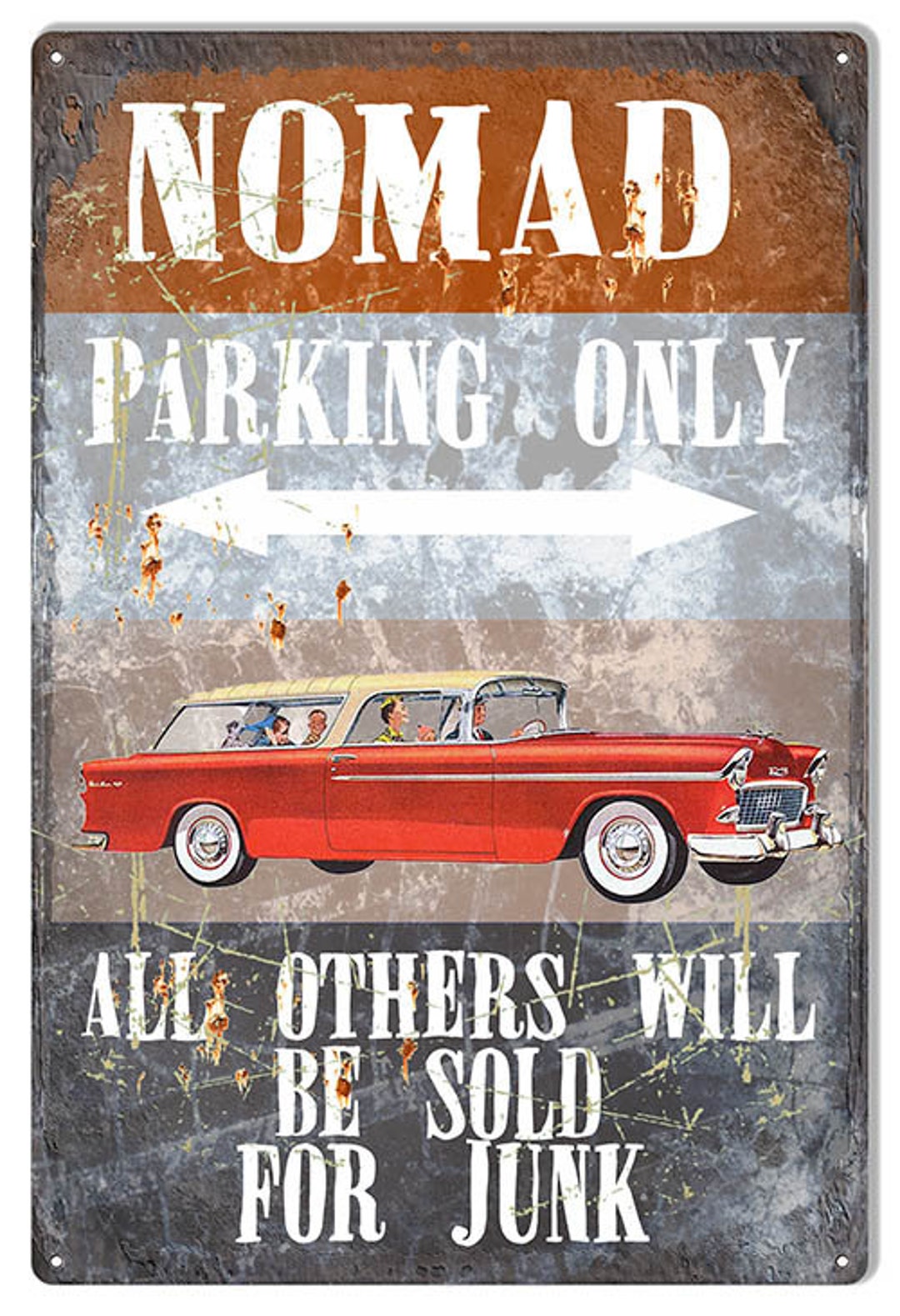 Vintage Style Chevrolet " Nomad Parking Only ' Metal Sign for Your Man Cave - Etsy